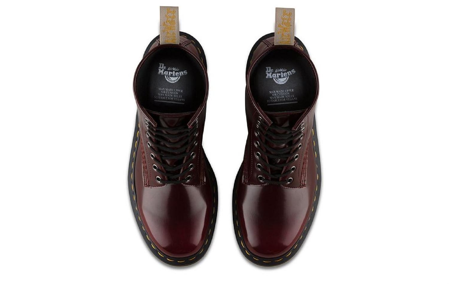 Doc martens vegan 1460 cherry red cambridge brush bordeaux| Breuil ...