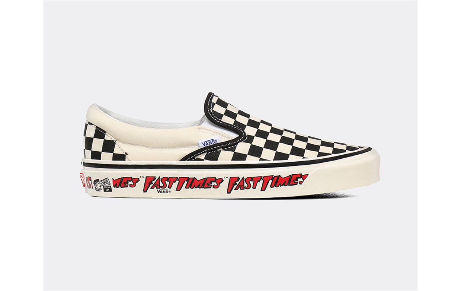 Vans u classic slip on fast time vnoa3jexwvp1 noir